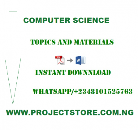 COMPUTER SCIENCE PROJECT TOPICS AND MATERIALS PDF FREE DOWNLOAD